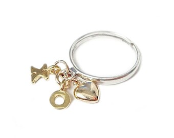 Dangle charm ring | Etsy