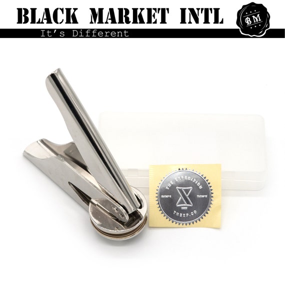 Handheld Custom Paper Embosser leather embosser by blackmarketintl