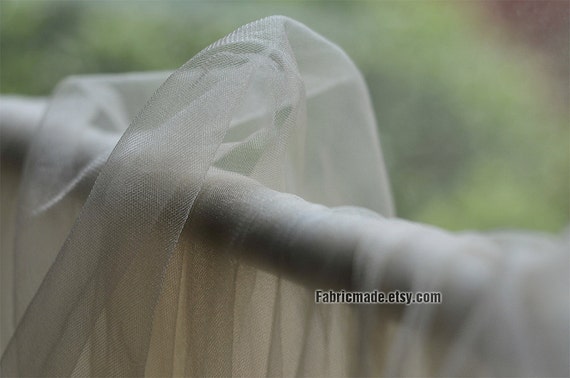 Super Transparent Netting Fabric Pearly Lustre Nude Netting