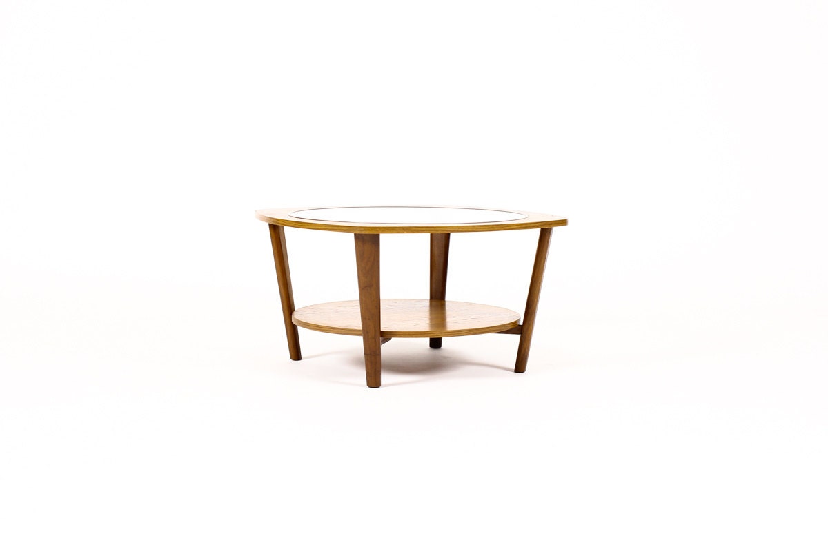 Danish Modern / Mid Century Square End table — Rounded edges + Glass ...