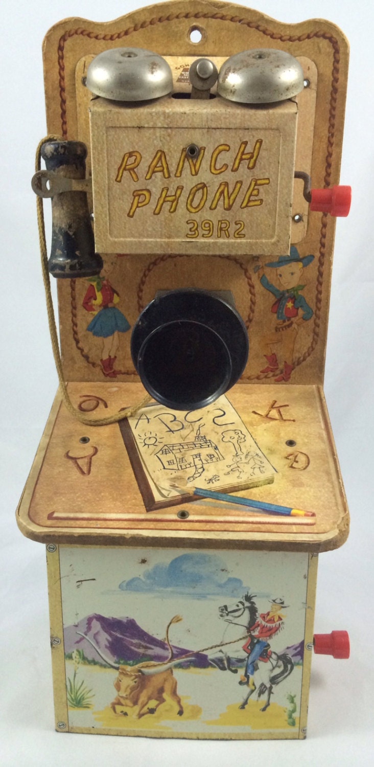1950's Toy Ranch Phone 39R2 Gong Bell MFG Co.