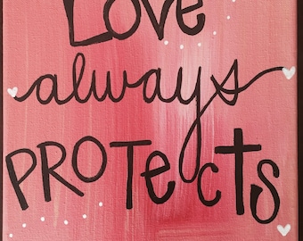 Love always protects | Etsy