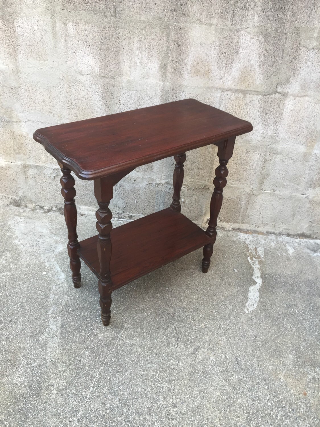 Vintage small wood table, wooden table, vintage side table , end table ...