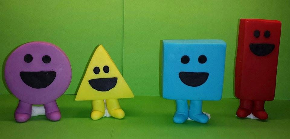 Mister Maker the Shapes edible cake toppers square triangle