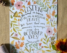Popular items for fall quote print on Etsy