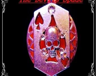 Mystic Fire Glow Red Locket Antiqued Brass Filigree