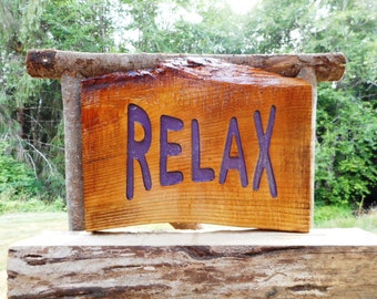 Relax sign | Etsy