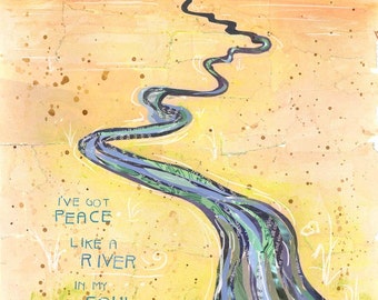 Peace like a river | Etsy