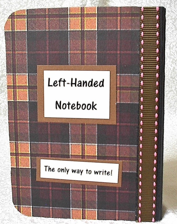 Lefty note book Left handed notebook Lefty by designedbymarylou