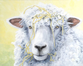 Lamb painting | Etsy