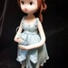 Cake topper in light blue pregnant lady cake topper cake