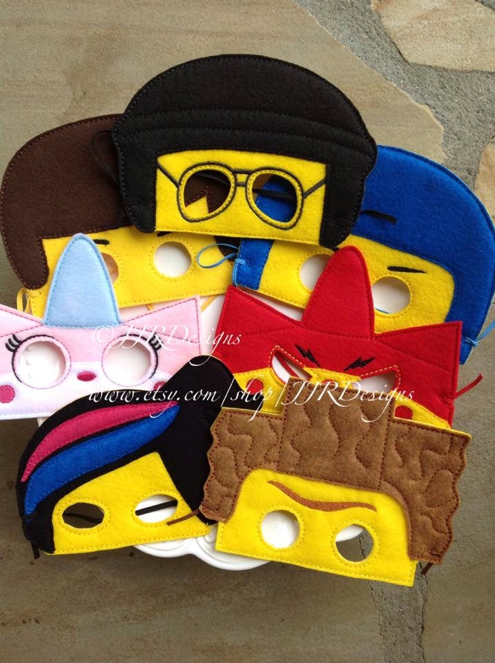 Lego Inspired Mask Lego Inspired Masks Emmet Inspired Masks