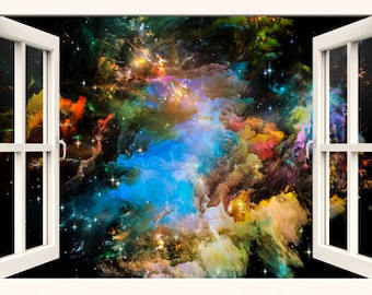 Space wall decals | Etsy