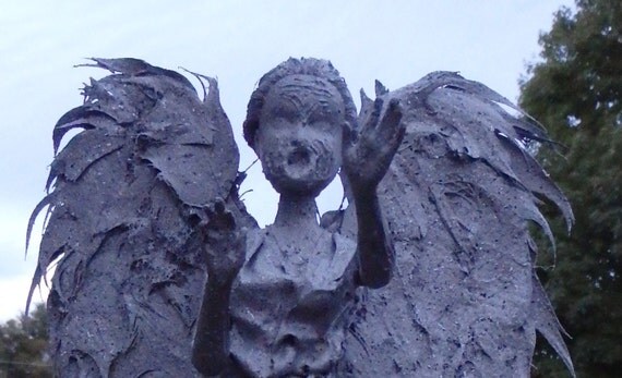 Angry Angel Statue by EmbersSky on Etsy