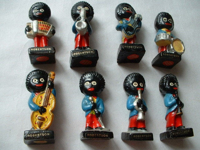 Set of 8 original Robertson jam golly band figures