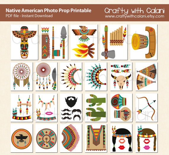 Native American Photo Booth Prop Native American Party Theme