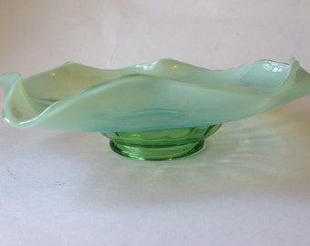 Wavy glass bowl | Etsy