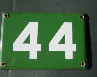 French enamel number | Etsy