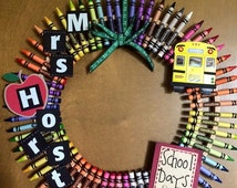 Back to School Crayon Wreath