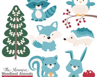 Woodland clip art | Etsy