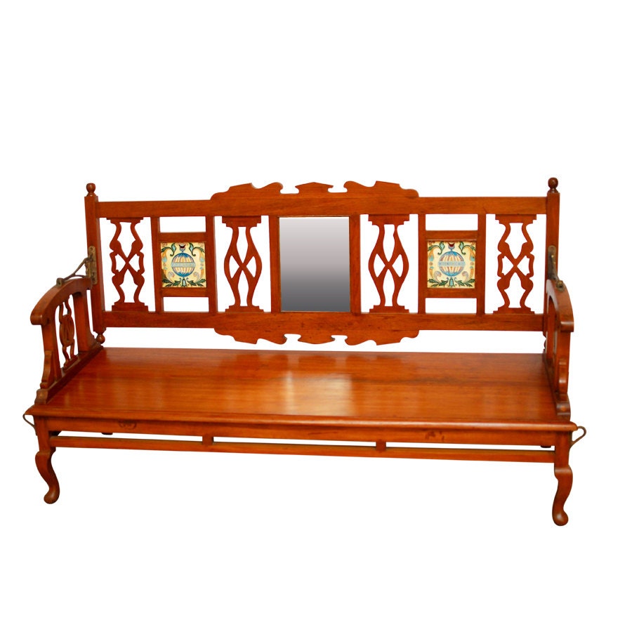 British Colonial Swing Back Bench – Haute Juice