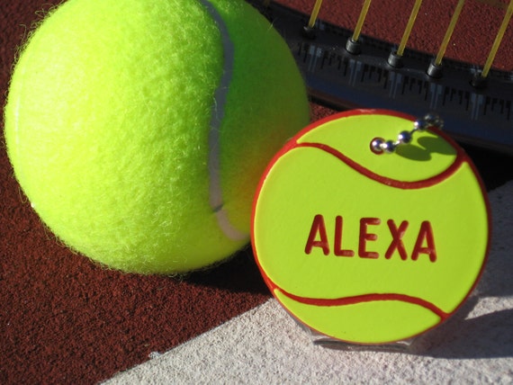 Tennis Gifts / Personalized Tennis Gifts / Tennis Bag Tags