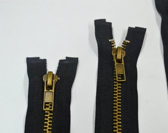 Antique brass zipper | Etsy