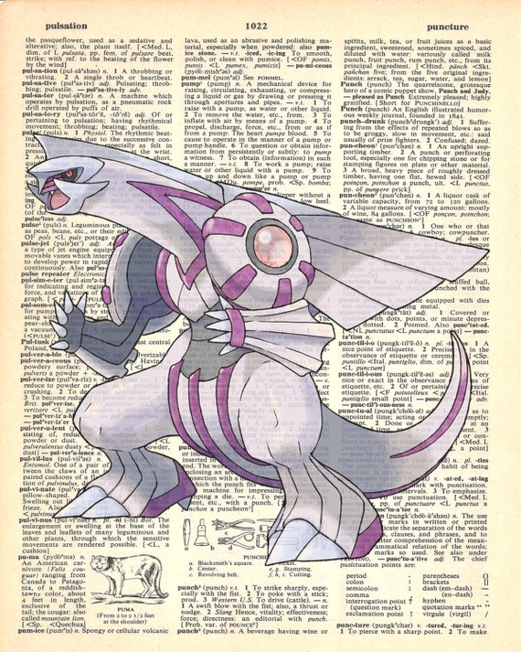 Items similar to Palkia Pokemon Dictionary Art Print on Etsy