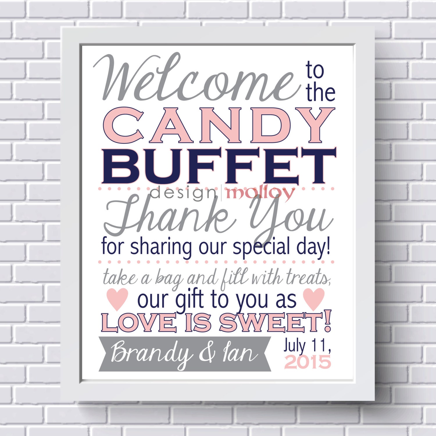 Candy Buffet Sign Candy Bar Sign Wedding Candy Buffet Sign
