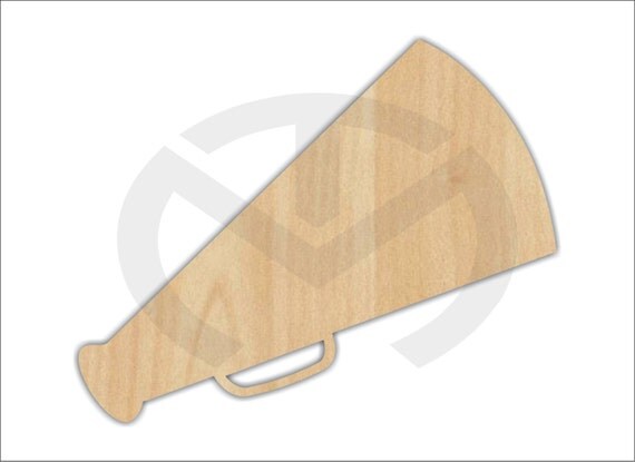 Unfinished Wood Megaphone Laser Cutout Wreath Accent Door