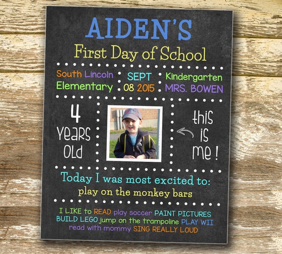 First Day of School Sign Back to School Sign Chalkboard