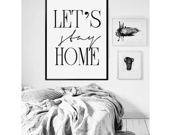 Lets stay home art | Etsy