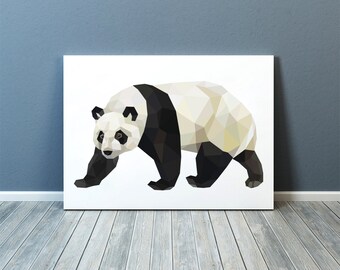 Geometric panda | Etsy