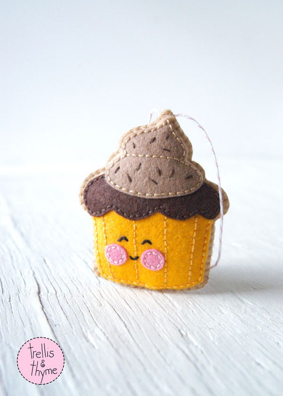 PDF Pattern Little Cupcake Felt Softie Pattern Felt