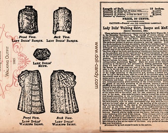 DCP07 MSD size Baroque Coat pattern Digital Download by DollCandy