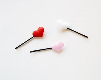 Heart hair pins | Etsy