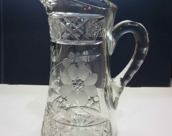 Daisy glass pitcher | Etsy