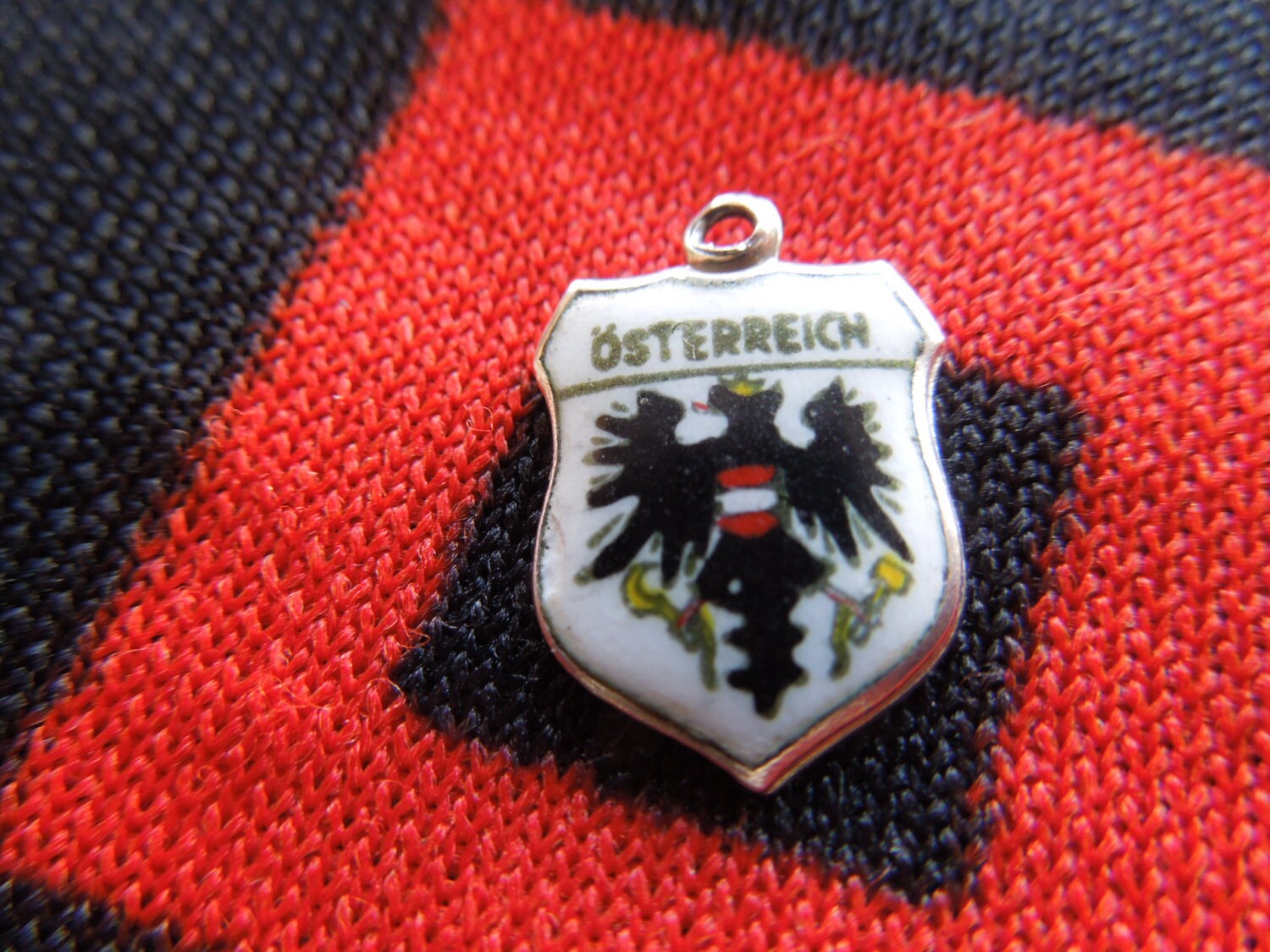 Enamel Osterreich Republic Of Austria 800 Silver Travel Shield/Crest ...