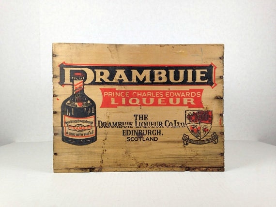 Vintage Wood Crate Vintage Wooden Liquor Crate Wood Drambuie Liquer ...