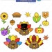 Kawaii Thanksgiving Clip Art Set. The First Thanksgiving Clip