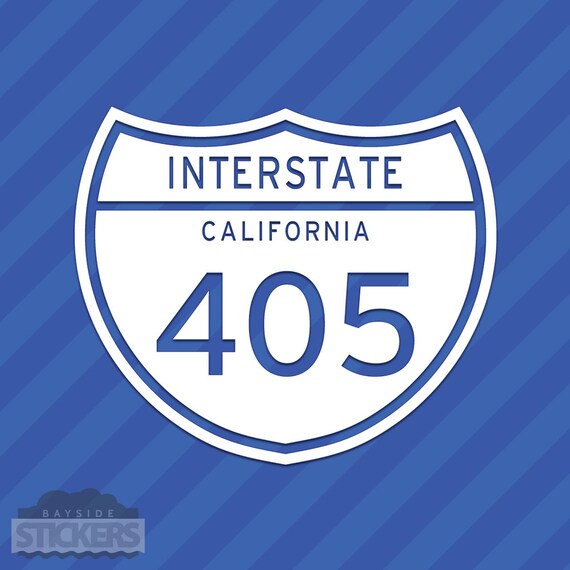 Interstate 405 California Vinyl Decal Sticker San Diego