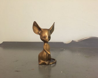 Vintage brass mouse | Etsy