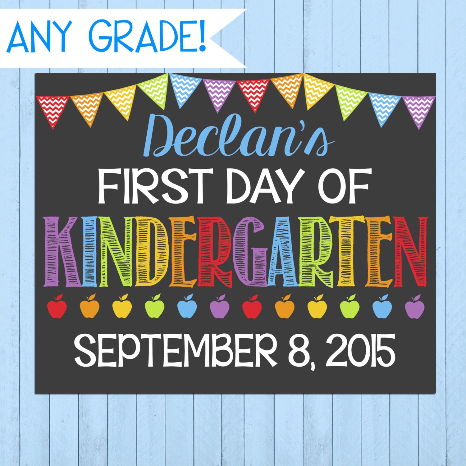 First Day of School Chalkboard Poster by PersonalizedChalk on Etsy