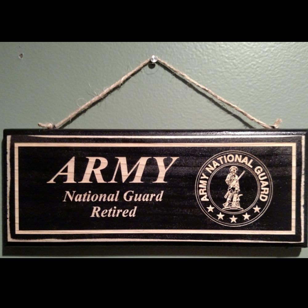 Army National Guard Retirement Wall Sign