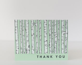 Tree thank you card | Etsy