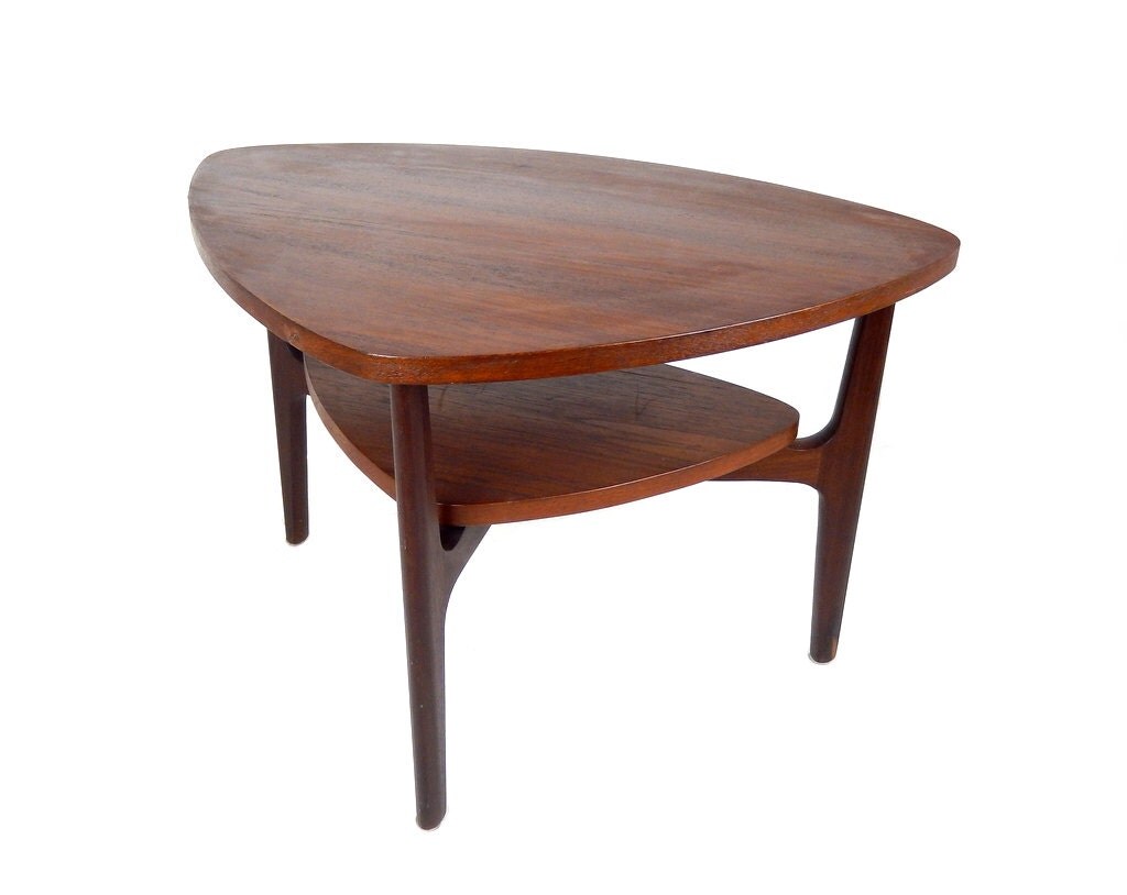 Mid Century Modern RS Associates Rosewood Guitar Pick Accent End Table ...