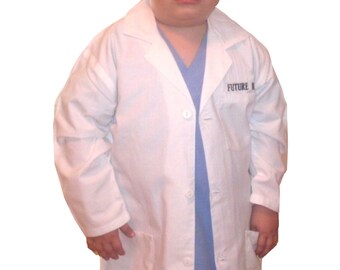 Embroidered Personalized Kids Lab Coat for little Doctors and
