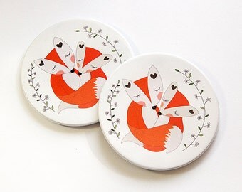 Fox coaster | Etsy