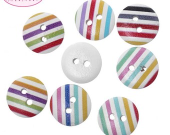 Buttons and Stripes Hand Knit Scarf Pattern ONLINE DOWNLOAD