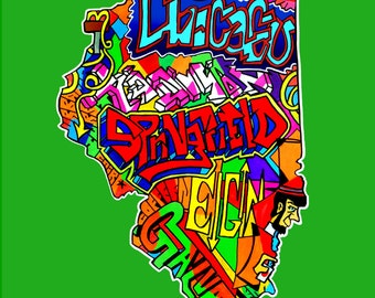 Chicago graffiti | Etsy